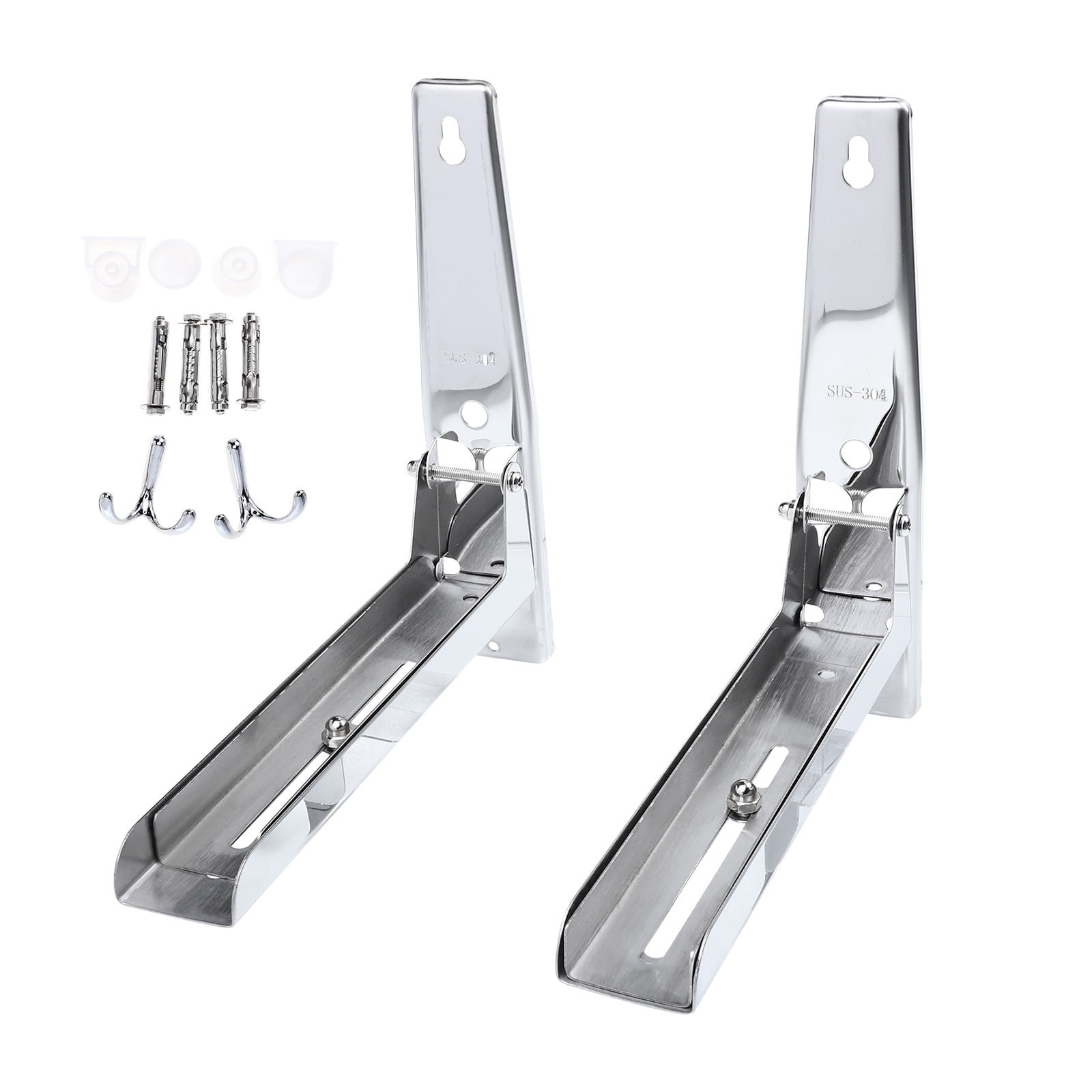 Microwave Rack Kitchen Oven Bracket Retractable Thicken Stainless Steel ...