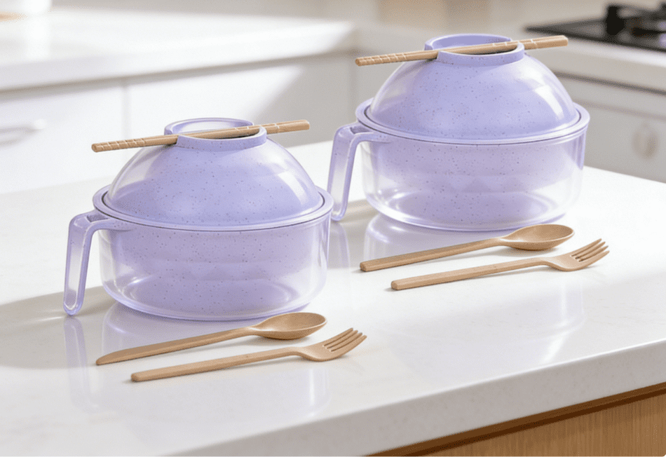 Microwave Ramen Bowl, 2026 New Ramen Microwave Bowl, With Utensils ...