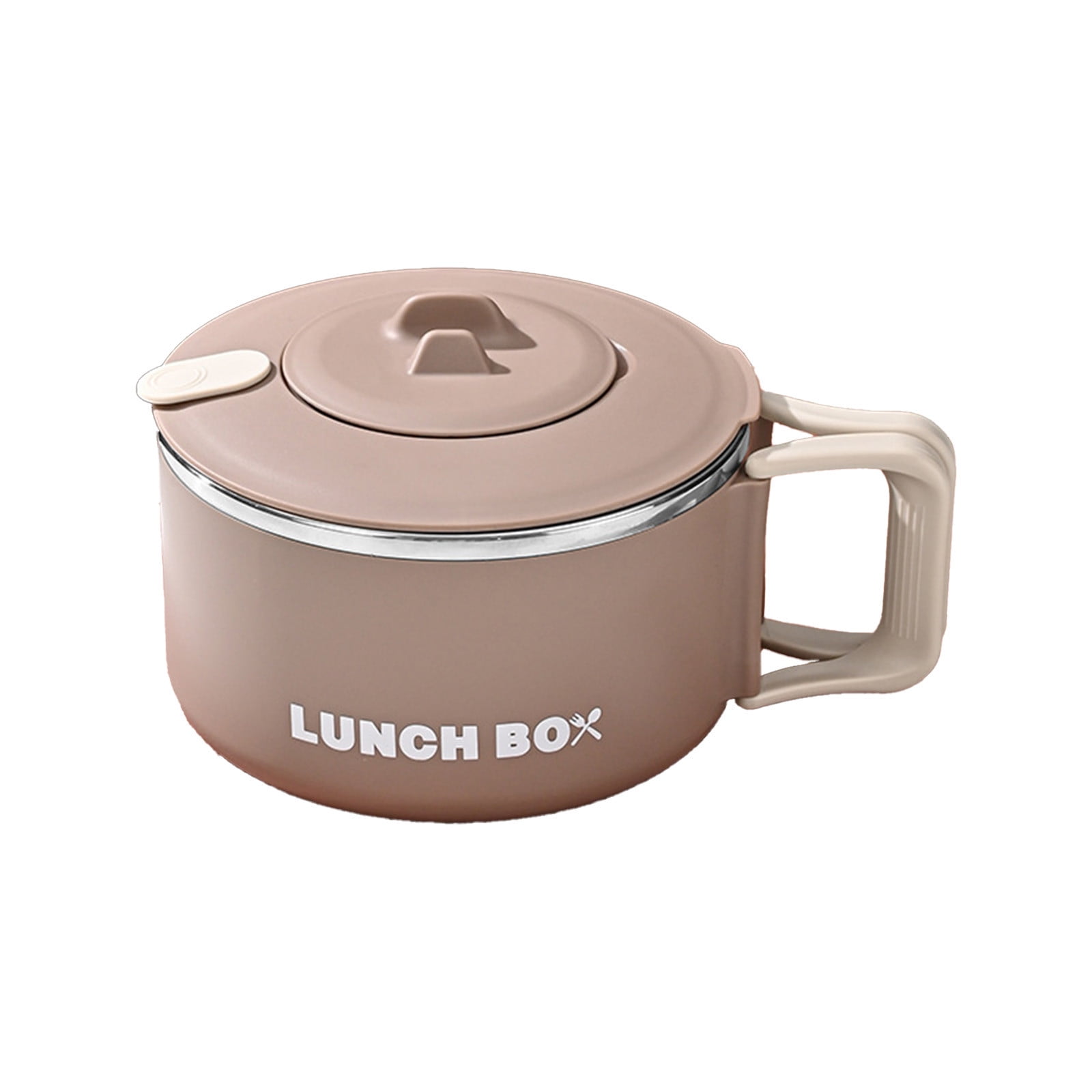Microwave Ramen Bowl with Lid and Handle, Stainless Steel Liner ...