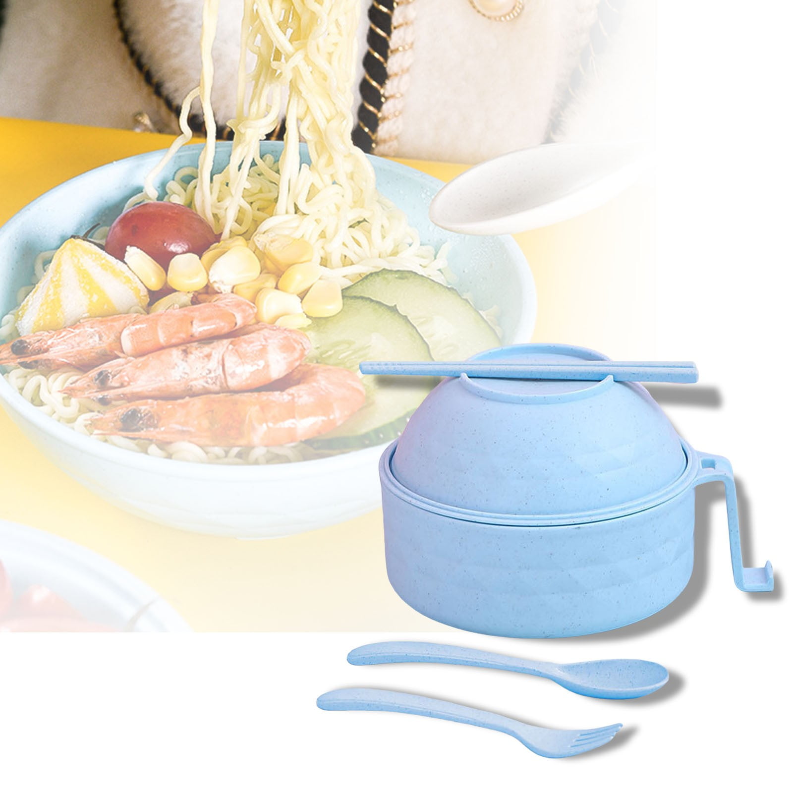 Microwave Ramen Bowl with Lid, Microwave Ramen Bowl Set, Microwave ...