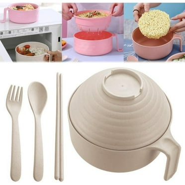 Clearance Now! Ramen Bowl Set Microwave Ramen Cooker Instant Noodles Spoon Chopsticks With Z1M6 ...