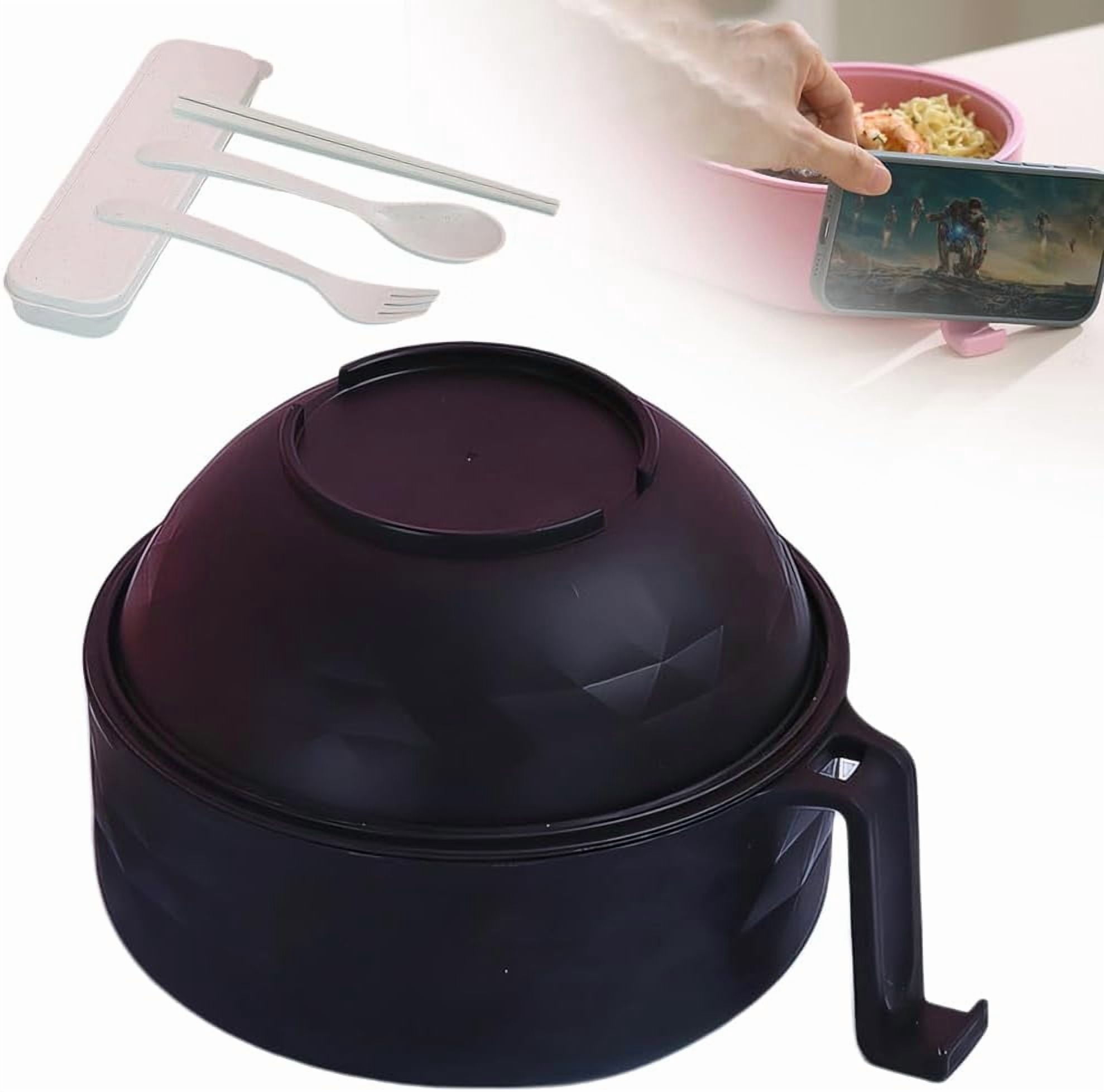 Microwave Ramen Bowl Set, 2025 Bamboo Fiber Ramen Bowl with Strainer ...