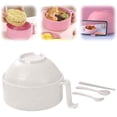 Microwave Ramen Bowl Set with Chopsticks Spoon and Fork, Spaghetti ...