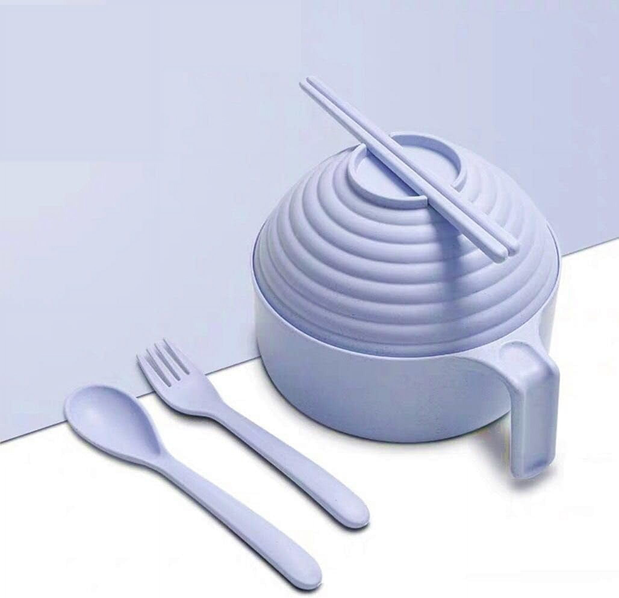 Microwave Ramen Bowl Set, Portable Roman Noodles Bowl with Lid, 33 Oz ...