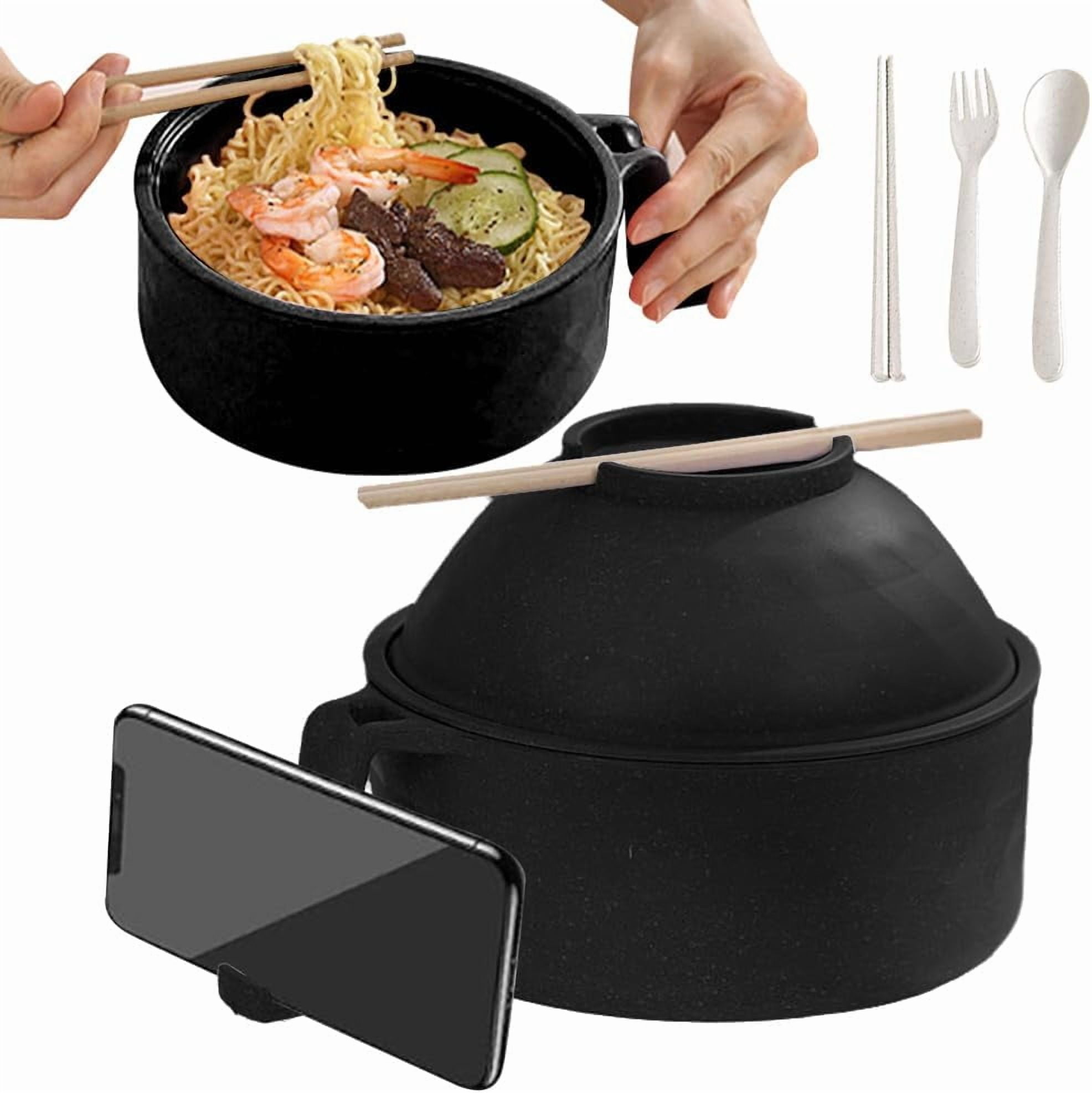 Microwave Ramen Bowl with Strainer, 2025 Ramen Noodles Bowl Set with ...