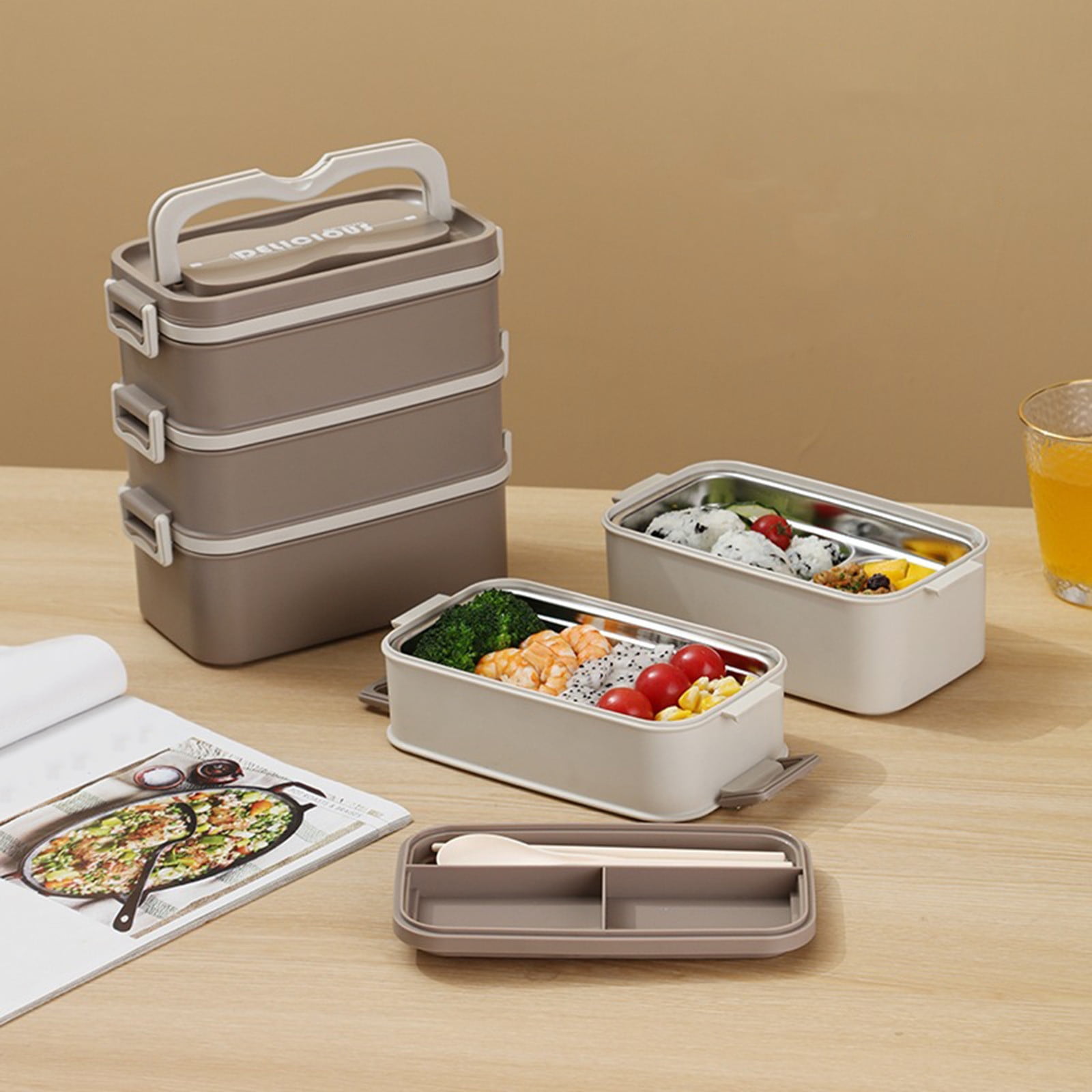 Microwave-Ready Bento Box, 304 Stainless Steel, Insulated Lunch ...