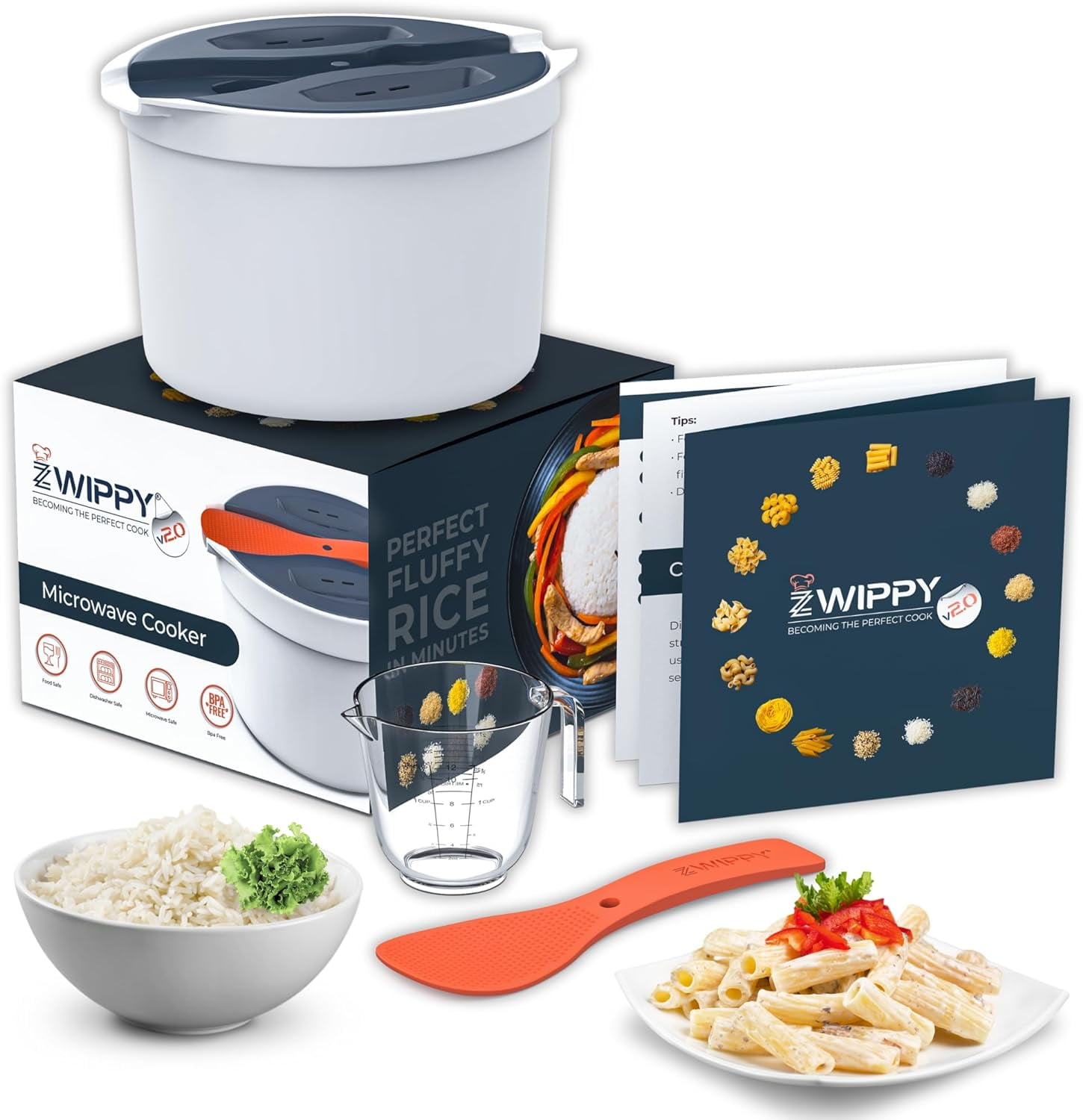Microwave Rice Cooker Steamer and Pasta Cooker with Strainer - Mess ...
