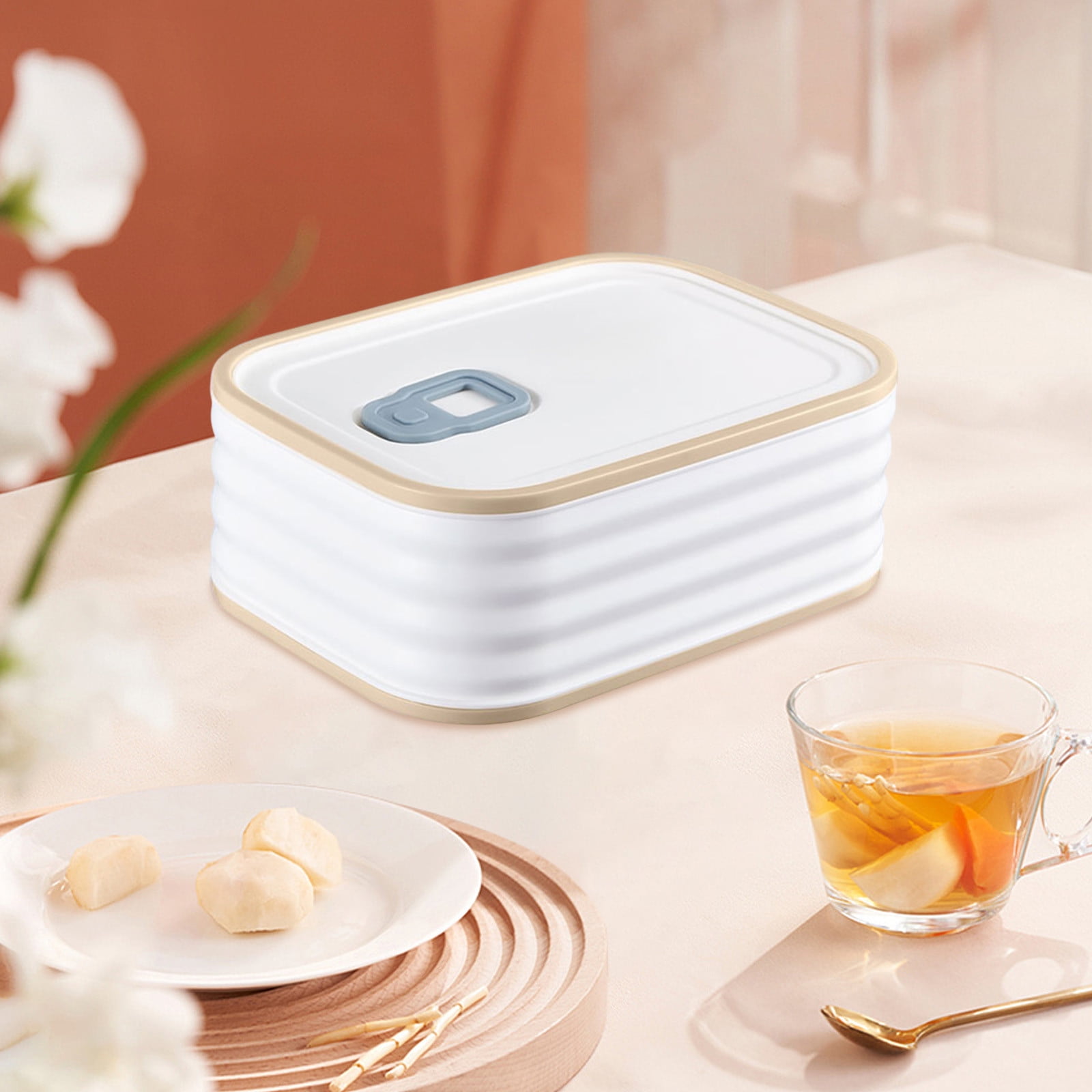 Microwave Safe Bento Box, Divided Meal Container, 2-Bowl Design, Secure ...