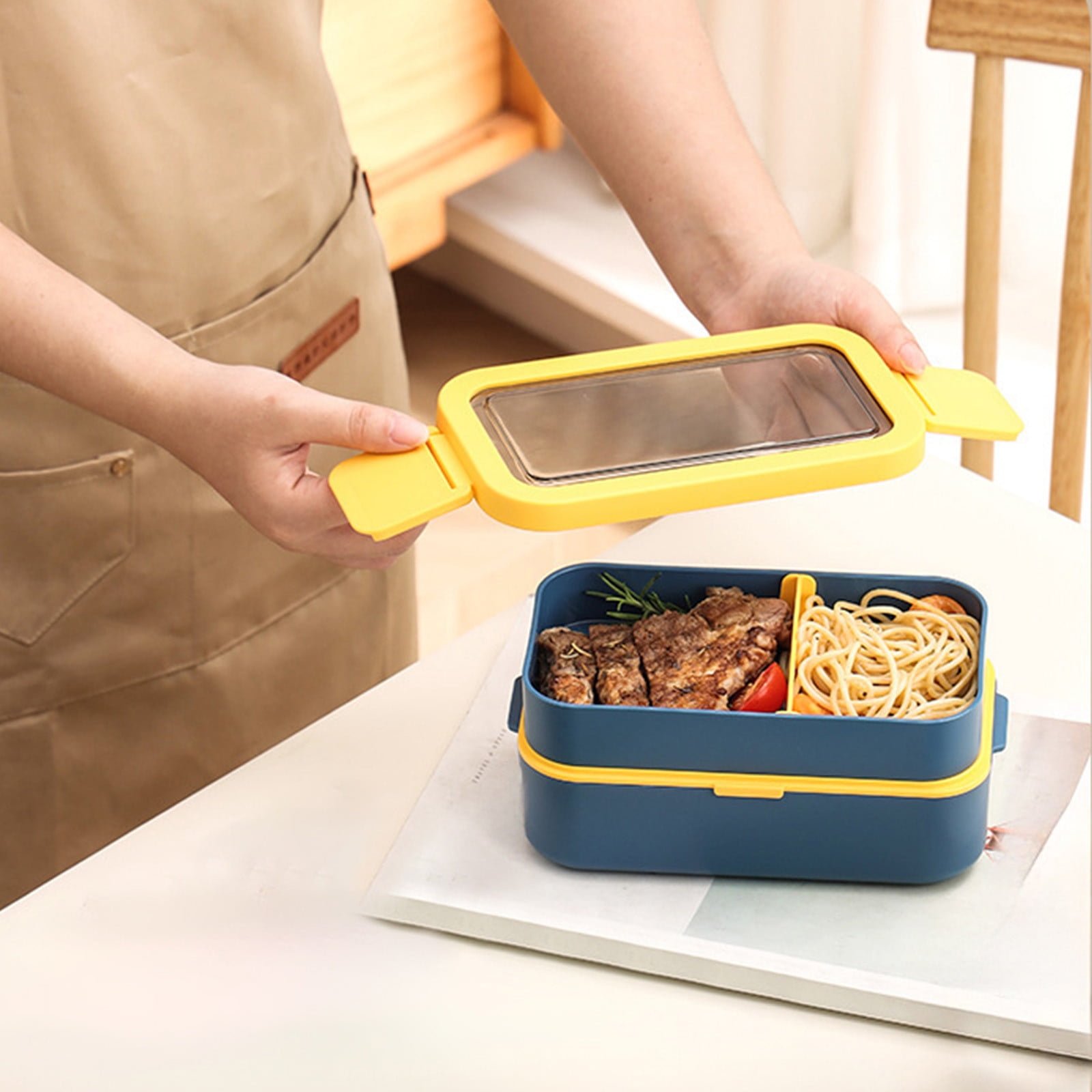 Microwave Safe Bento Lunch Box for Adults & s 1350ml Leak-Proof ...