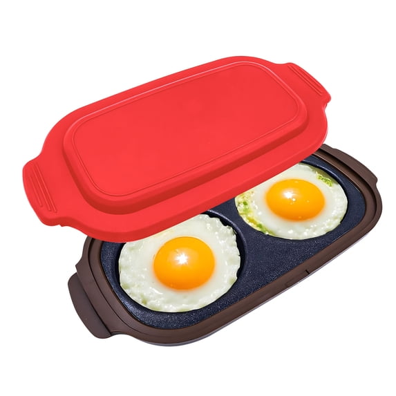 Microwave Safe Eggs Cooker Duals Compartment for Omelets Sandwiches ...