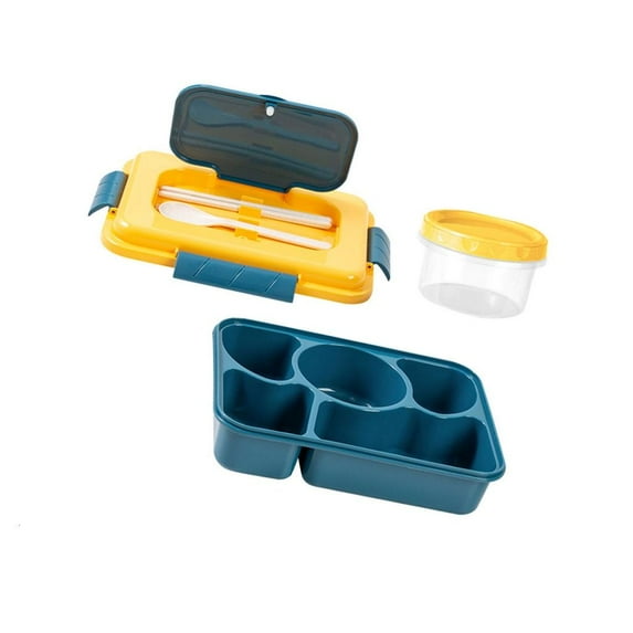 Microwave Safe Multi Compartment Lunch Box Includes Soup Bowl And ...