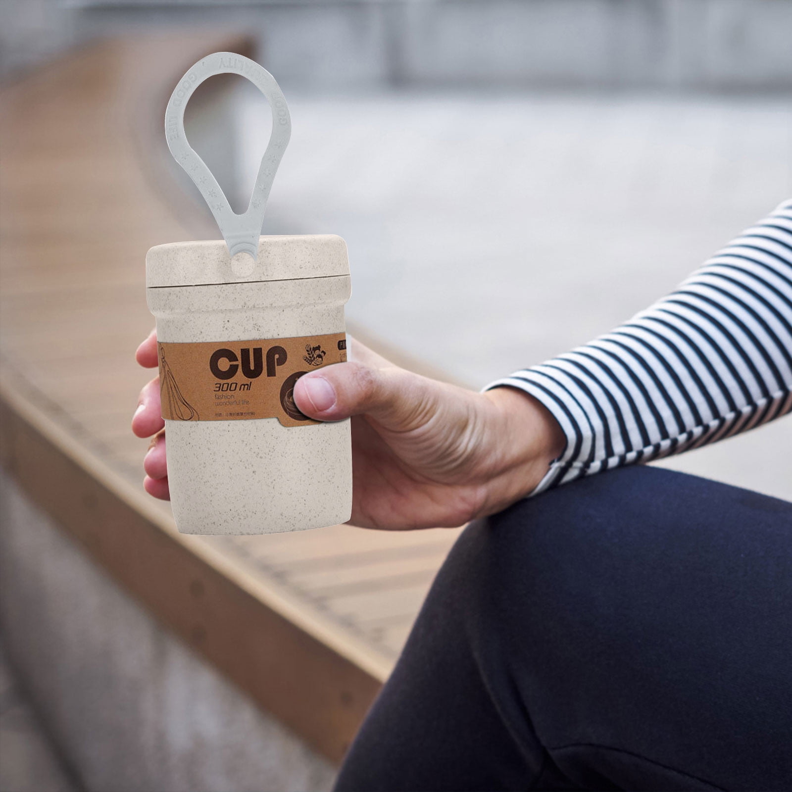 Microwave Safe Travel Soup Cup with Spoon - 300ml Insulated Sealing ...