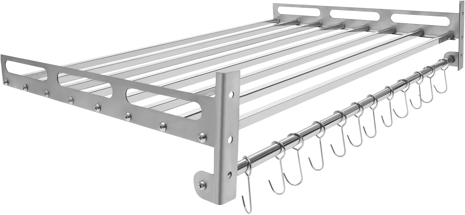 Microwave Shelf Wall Mount, Stainless Steel Microwave Oven Rack Wall ...