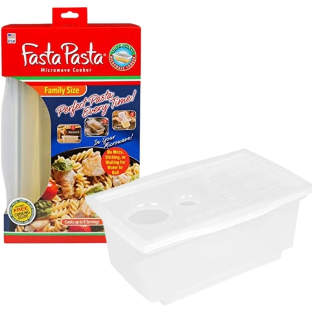 Original Fasta Pasta Family Size Microwave Spaghetti Cooker - Cooks 8 ...
