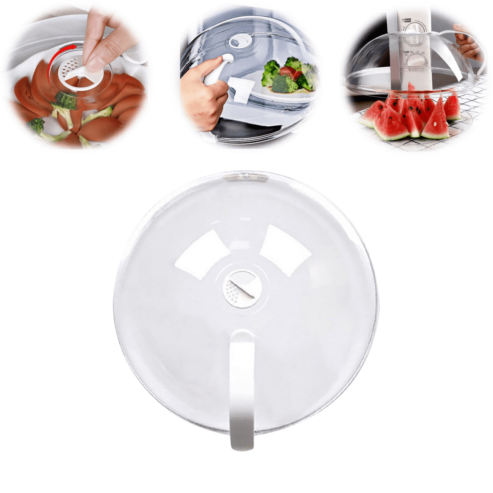 Microwave Splatter Cover for Food, Upgraded Clear Microwave Plate Cover ...