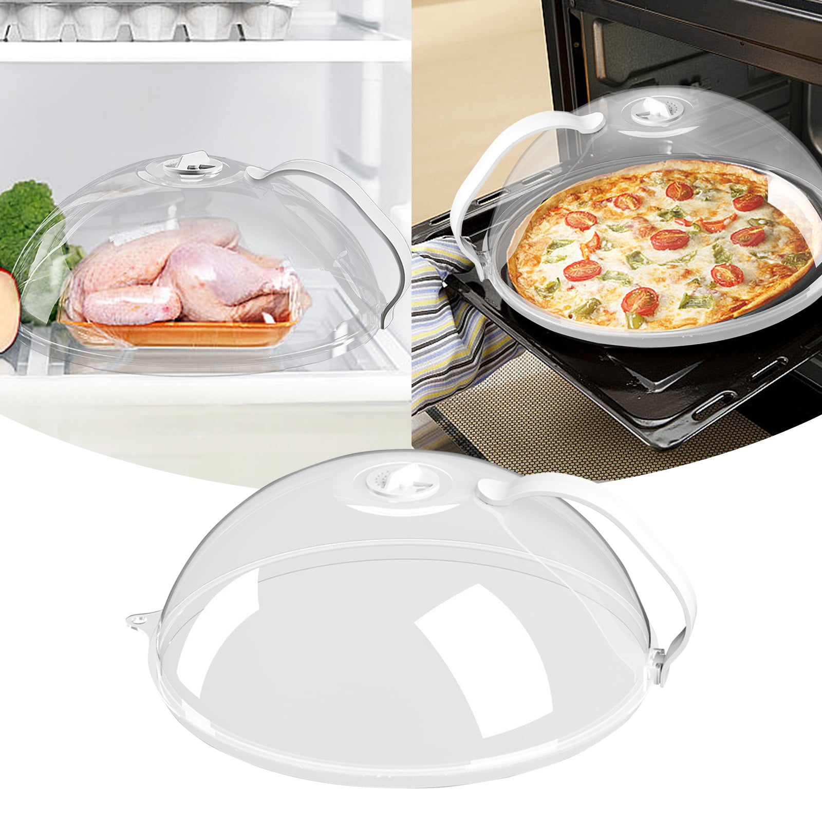 Microwave Splatter Cover for Food, Clear Microwave Splash Guard Cooker ...