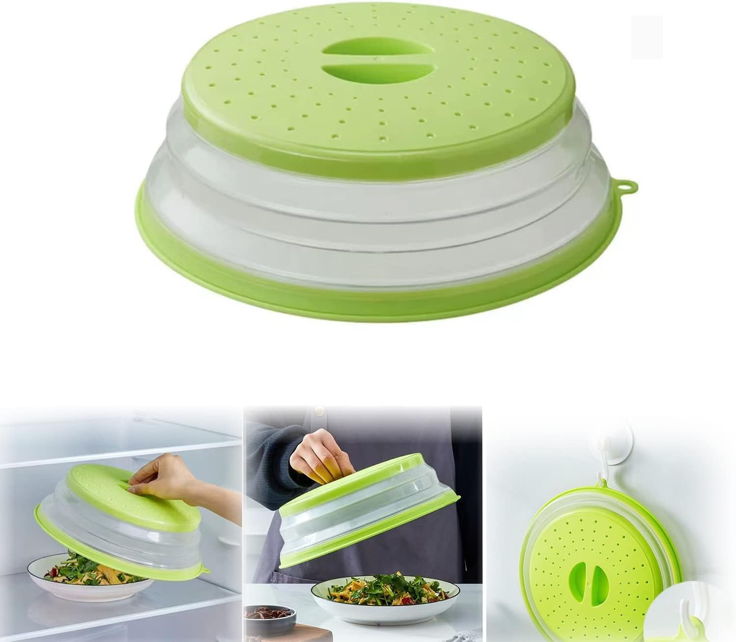 Microwave Splatter Cover for Food, Collapsible Microwave Covers ...