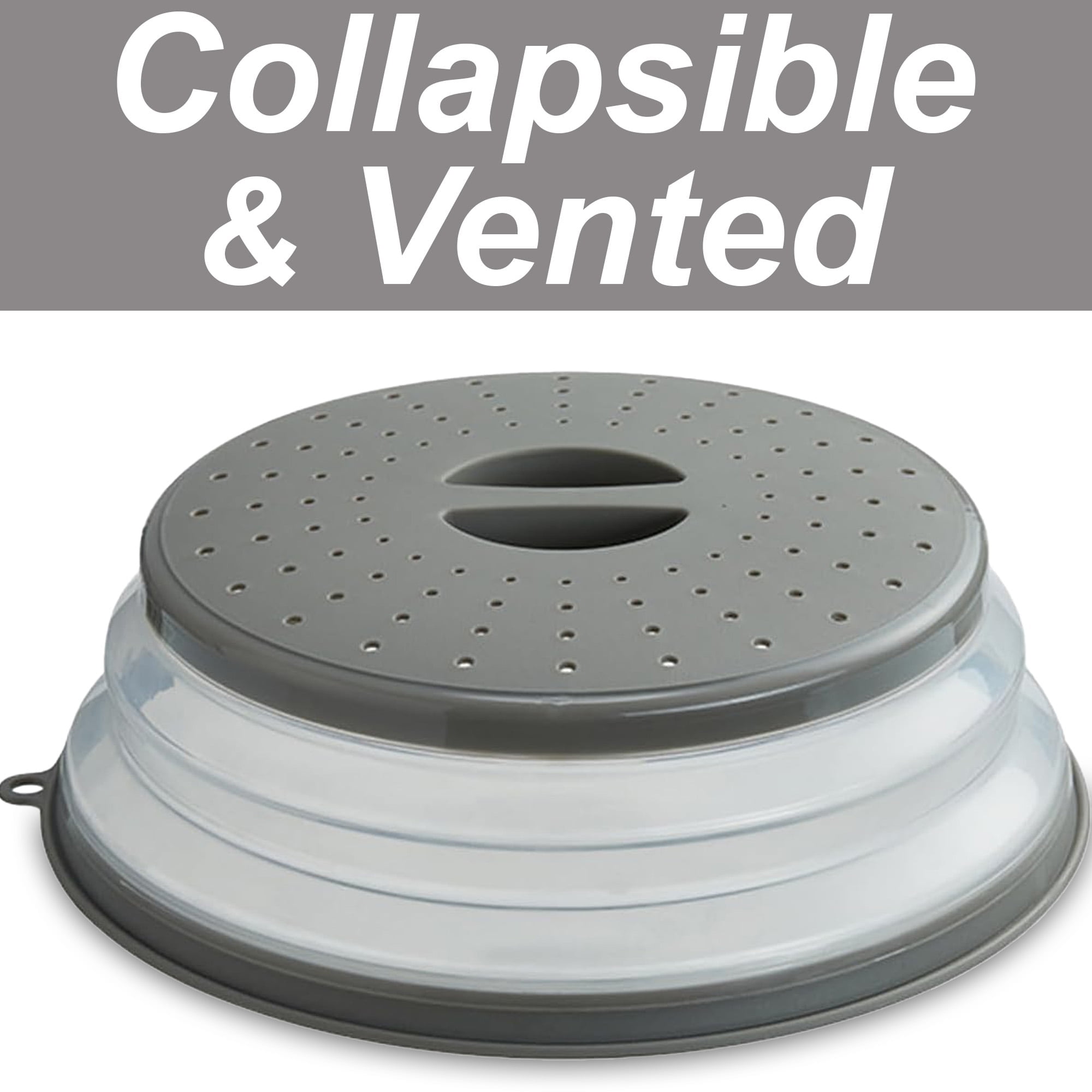 Microwave Splatter Cover for Food, Collapsible & Vented Silicone ...