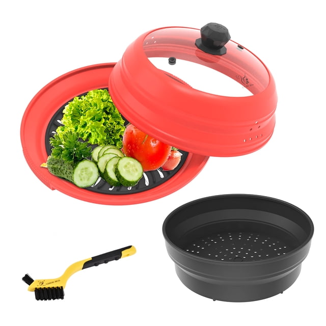 Walmart Microwave Splatter Silicone Cover & Steamer, Vented Lid with ...