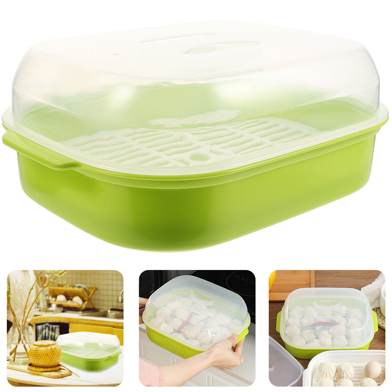 Microwave Steamer Vegetable Steamer Oven Steamer with Lid for Steamed ...