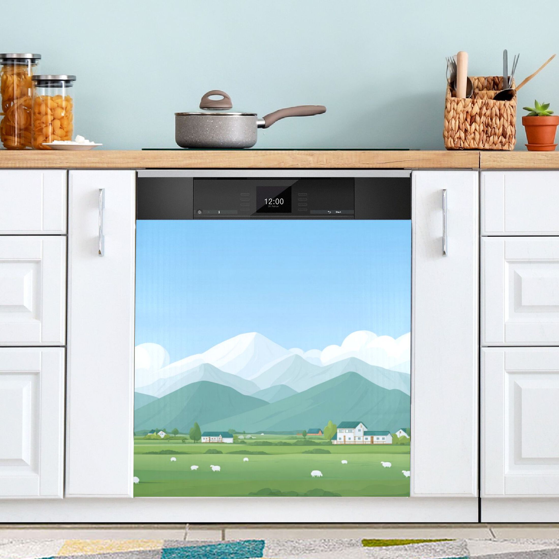Microwave Washing Machine Stickers for Kitchen Home Decor A Beautiful ...