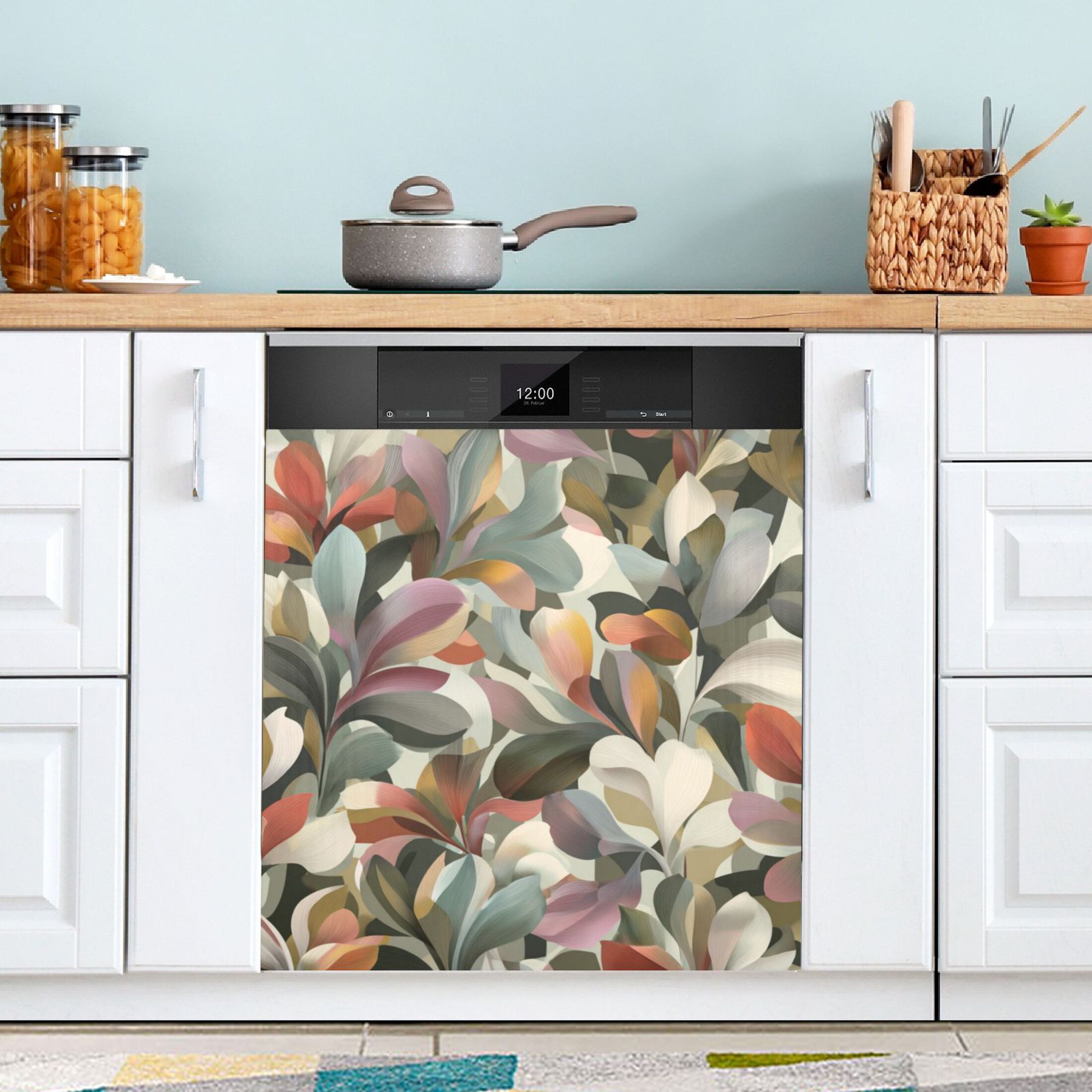 Microwave Washing Machine Stickers for Kitchen Home Decor Neutral Tones ...