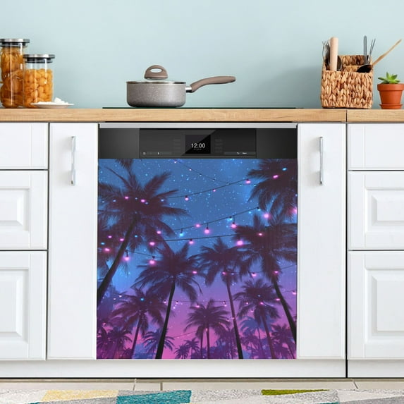 Microwave Washing Machine Stickers for Kitchen Home Decor Palm Trees ...