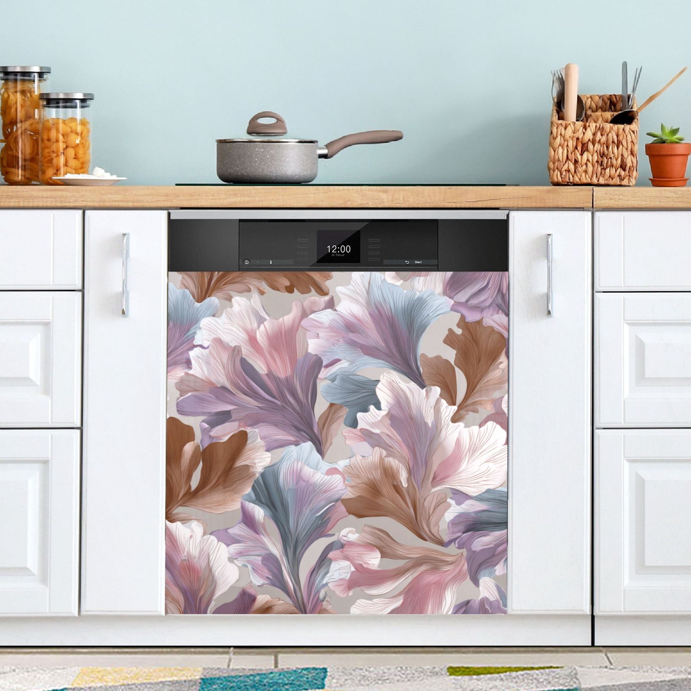 Microwave Washing Machine Stickers for Kitchen Home Decor Soft-colored ...