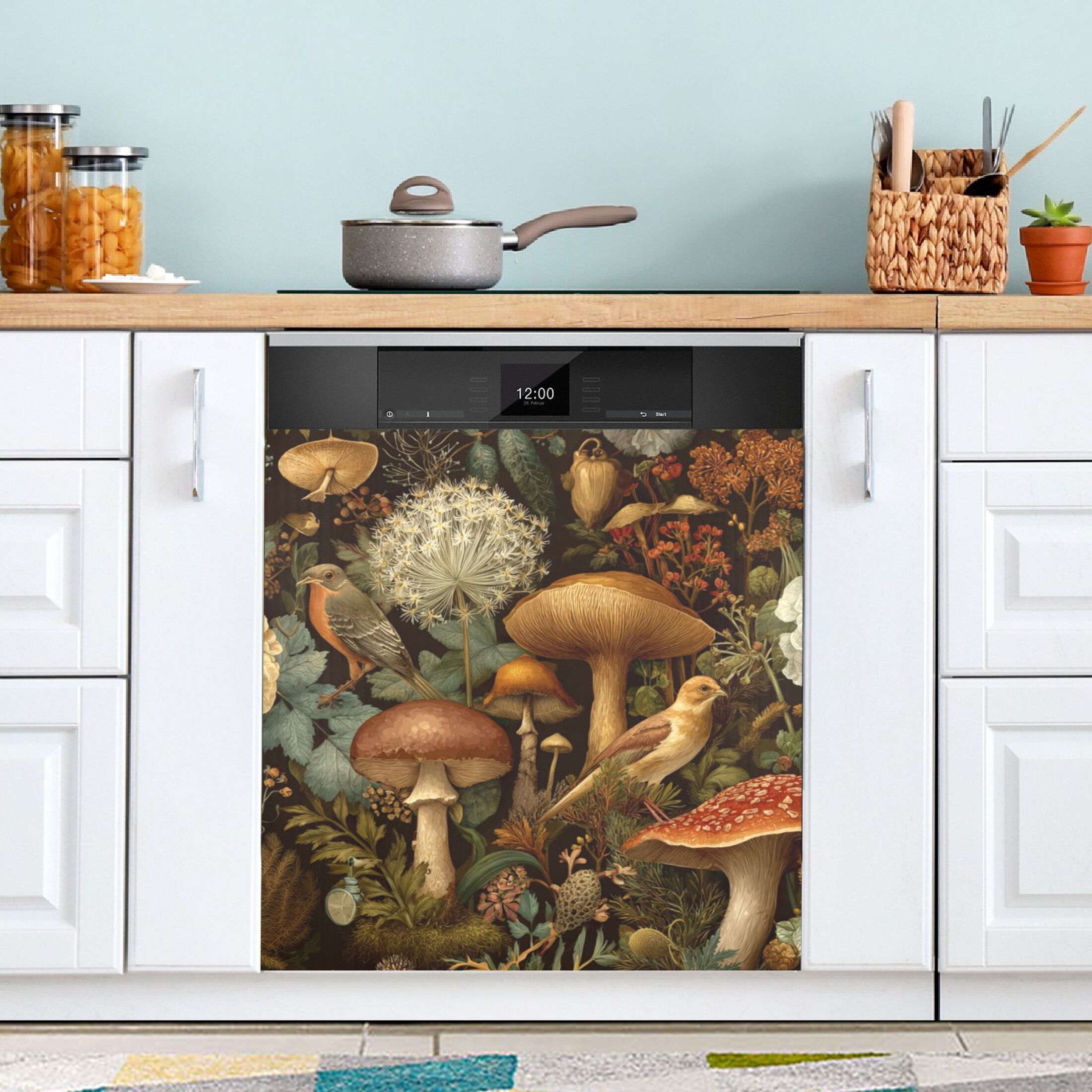 Microwave Washing Machine Stickers for Kitchen Home Decor Vintage ...