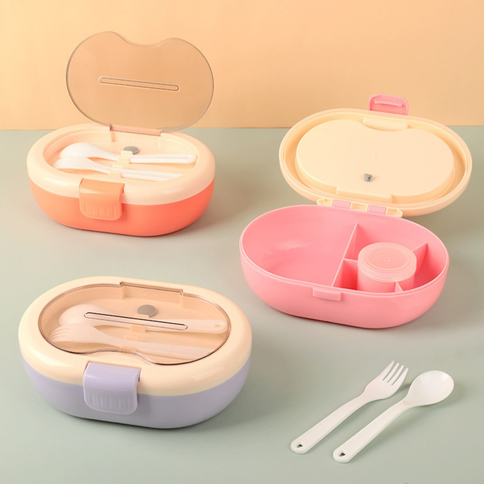 Microwaveable Food Grade Lunch Box Portable Travel Compartment ...