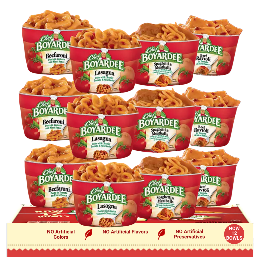 Microwaveable Pasta Bowls Variety Pack, 12 Count (7.5 oz ...