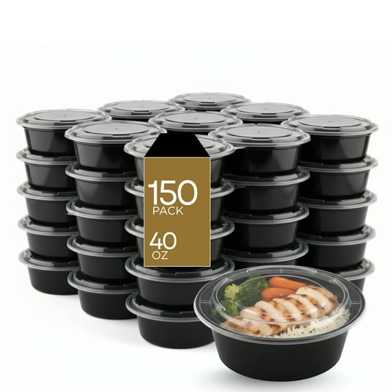 Microwaveable Round Container with Lid, 40oz - Walmart.com