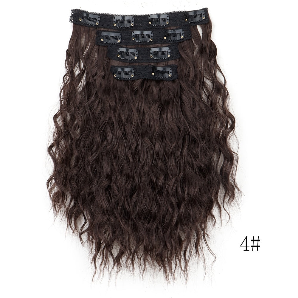 Mictong Synthetic Hair Extensions, 11.82 inch Curly Clip Wig Set, Short ...