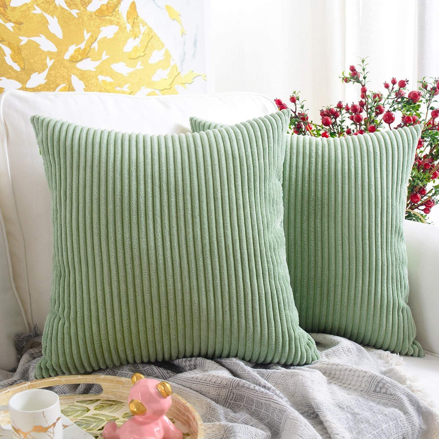 Mictong plush solid color pillow cover, 16x16 inch plush soft and ...