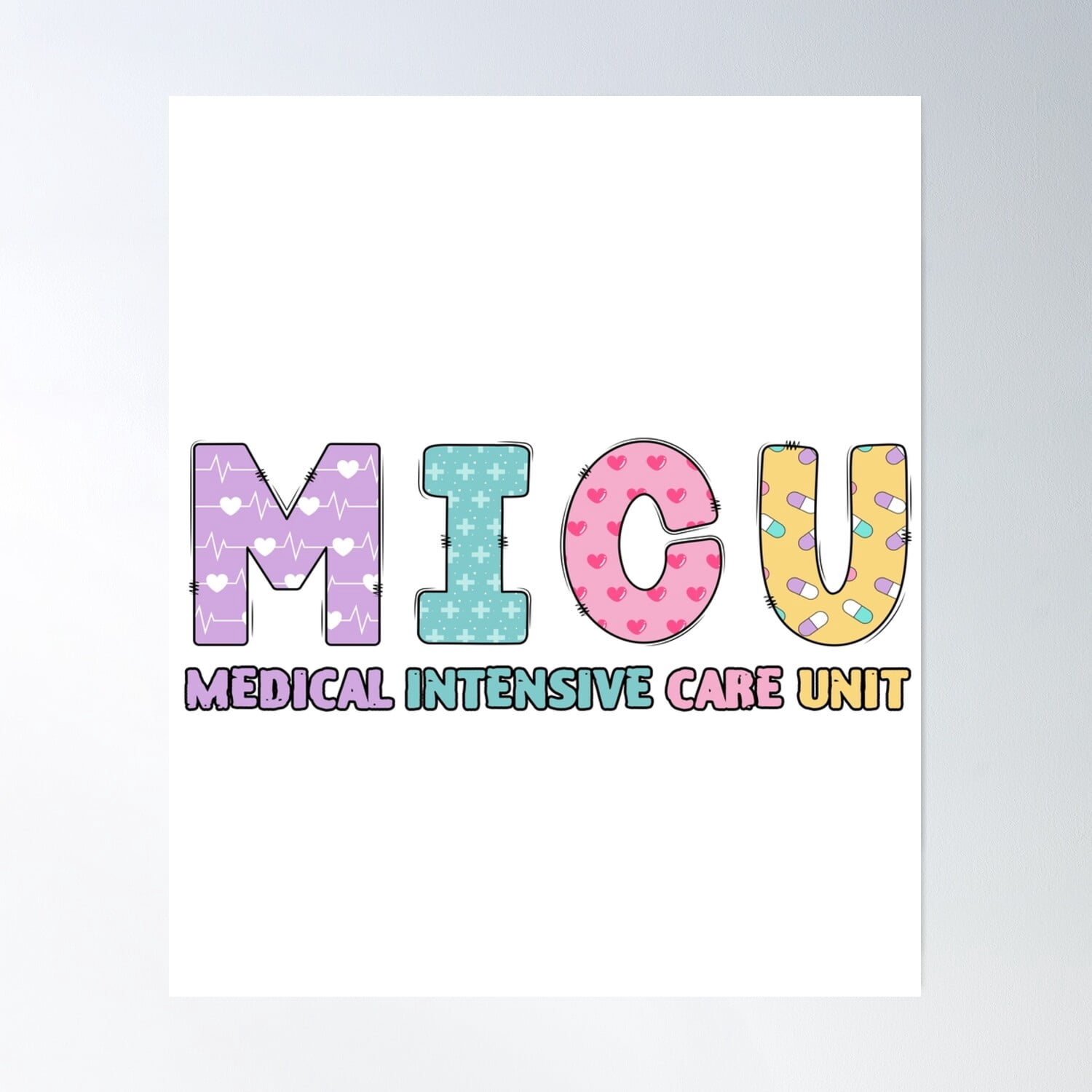 Micu Nurse Medical Intensive Care Unit Poster Wall Art, Modern Wall ...
