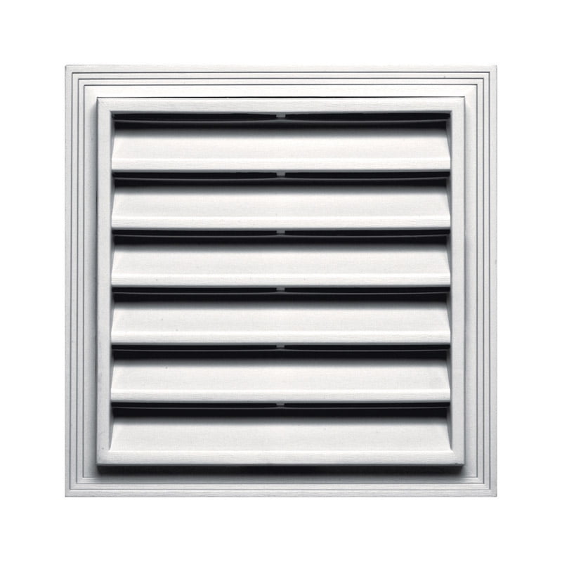 Mid America 12x12 inch Exterior Air Vent, Wood Grain White Plastic ...