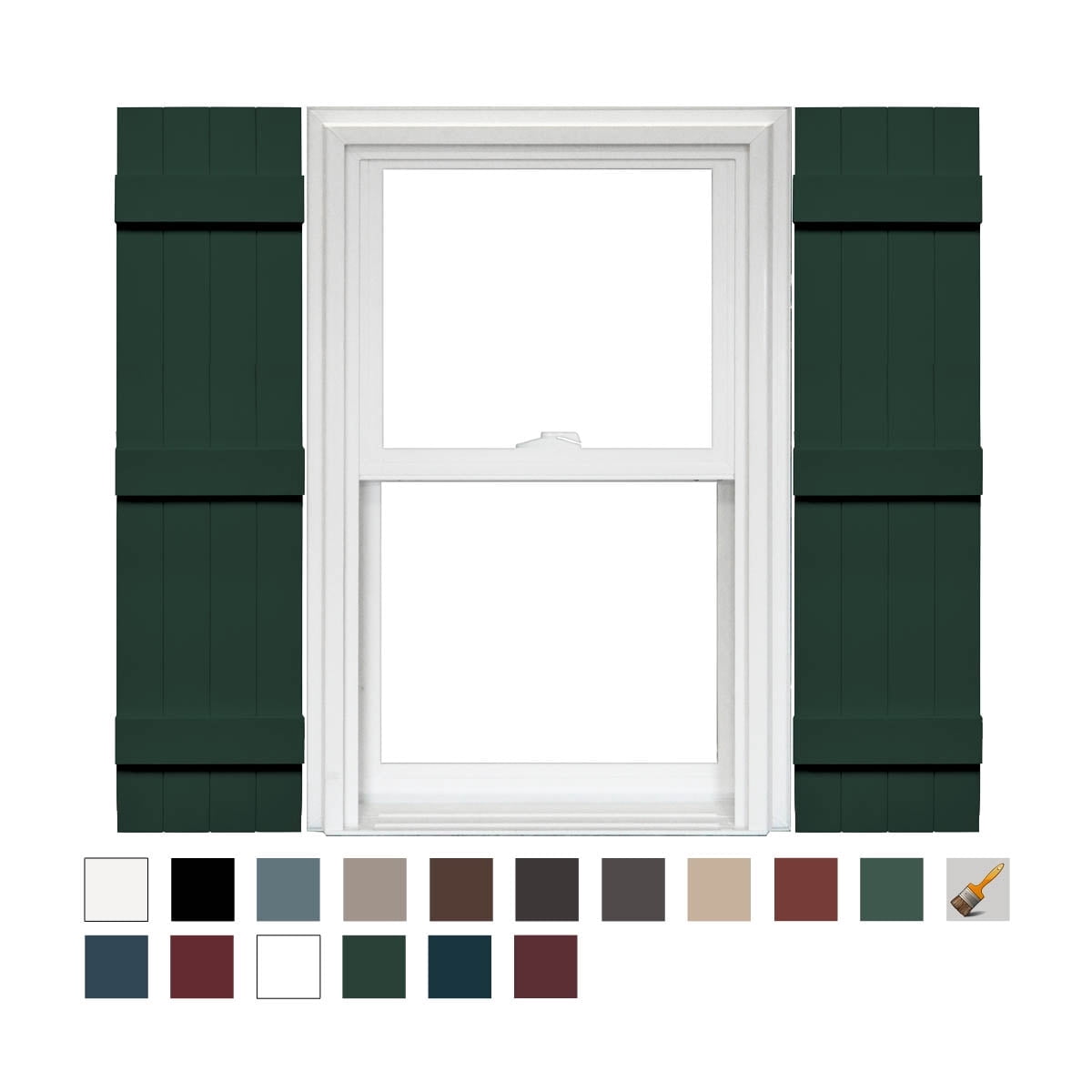 Mid America 4 Board and Batten Joined Vinyl Shutters (1 Pair) In Stock ...