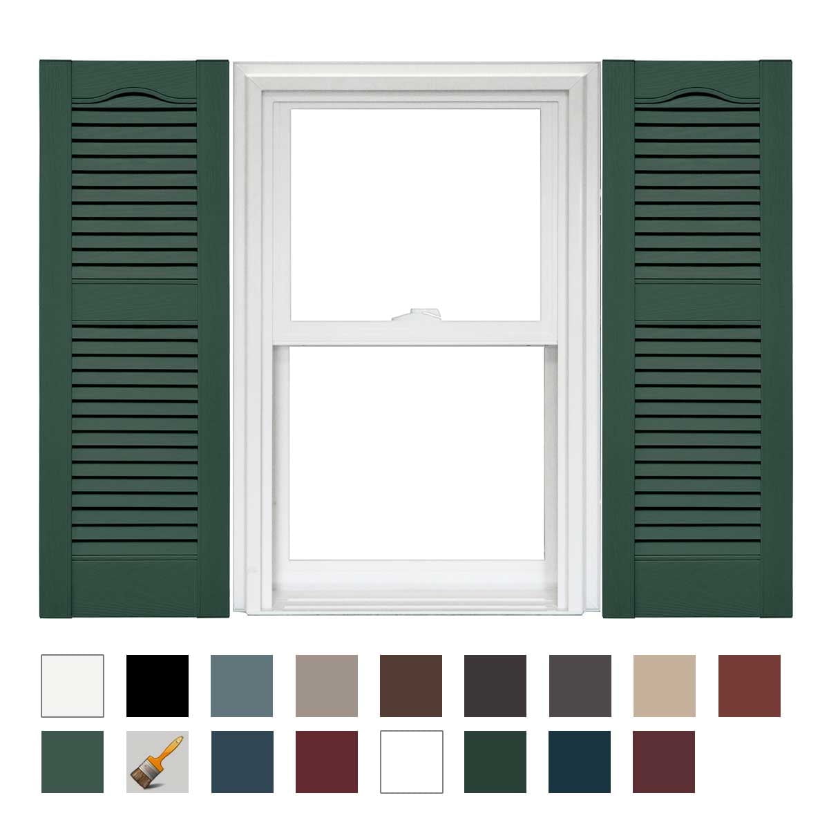 Mid America Open Louver Vinyl Shutters, UV Coated, Fade Resistant ...