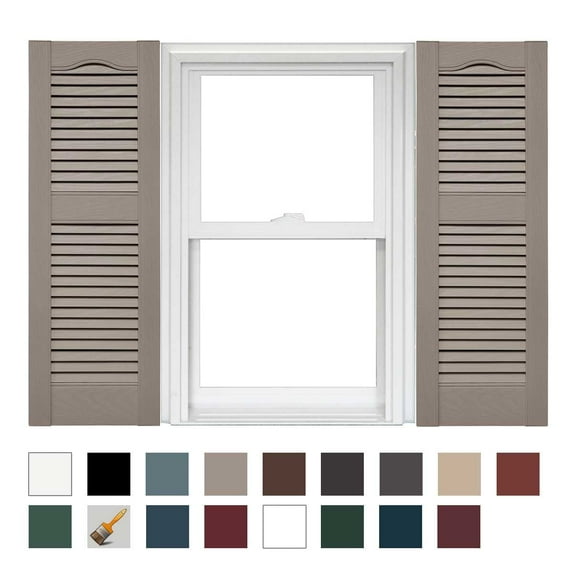 Mid America Open Louver Vinyl Shutters (1 Pair) In Stock Now - Walmart.com