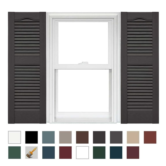 Mid America Open Louver Vinyl Shutters (1 Pair) In Stock Now - Walmart.com