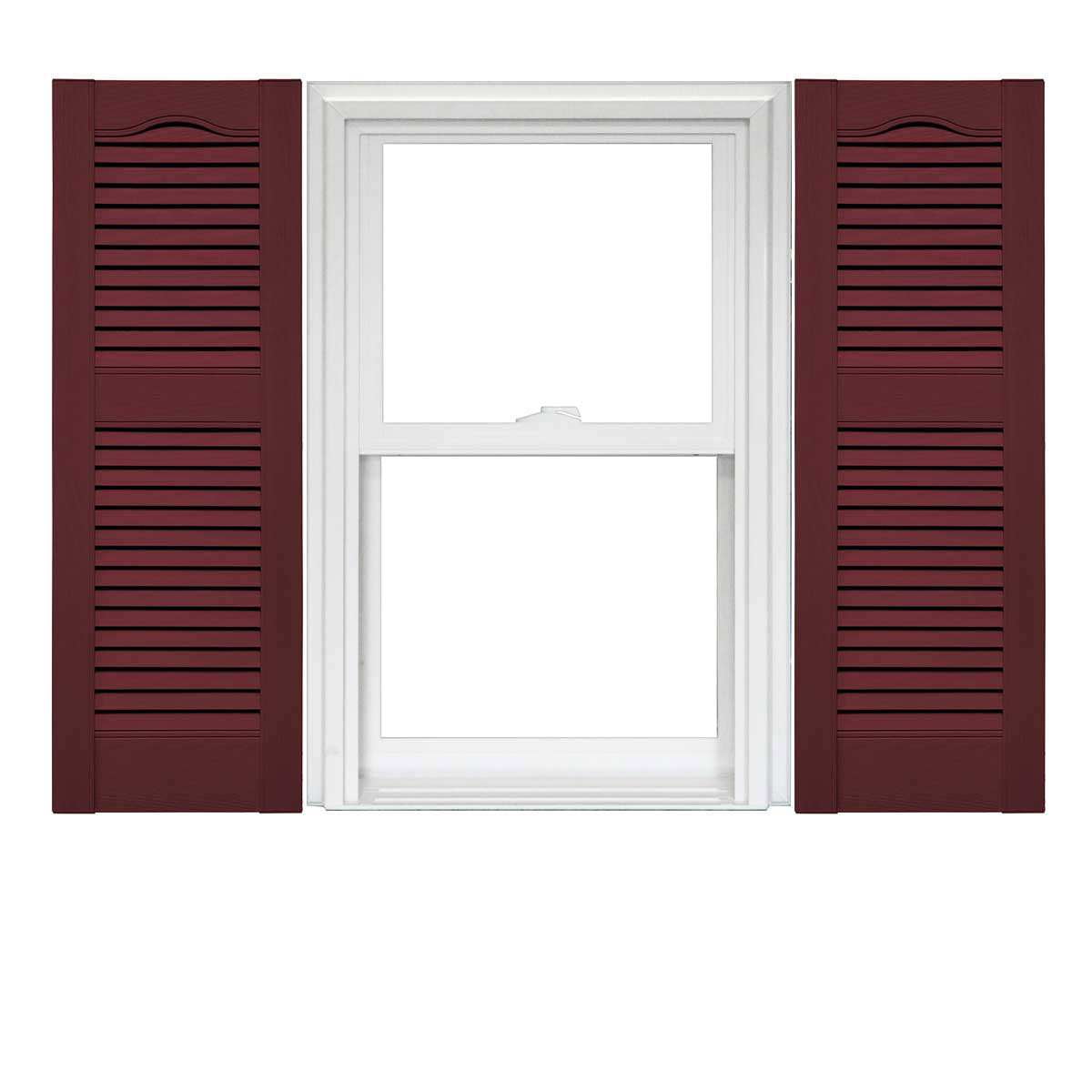 Mid America Paintable Outdoor House Exterior Open Louver Vinyl Shutters ...