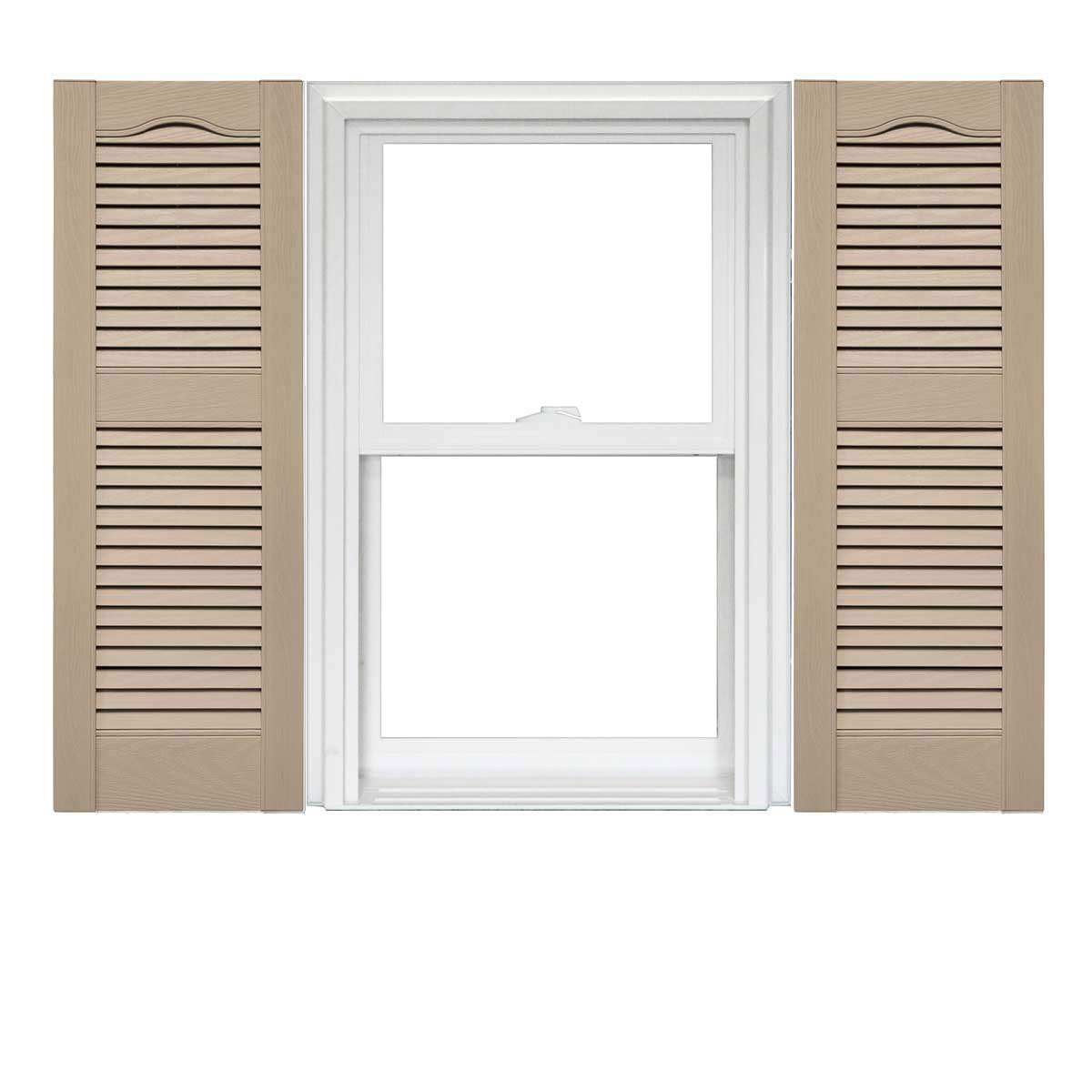 Mid America Open Louver Vinyl Shutters 14.5 Inch Width (1 Pair) In ...