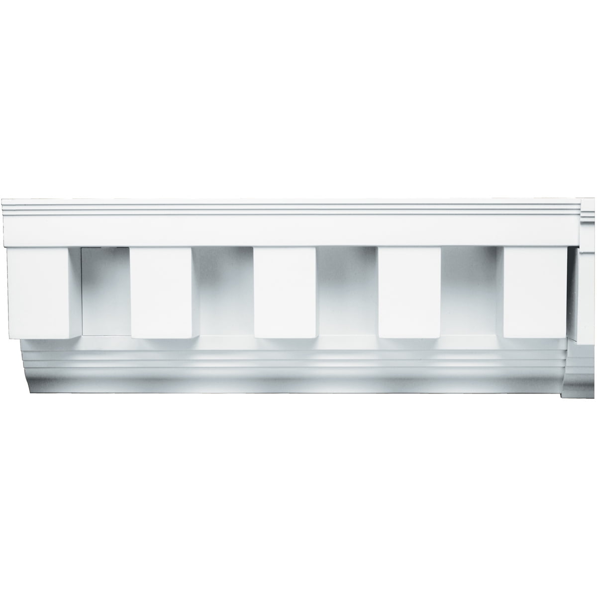 Mid America Vinyl Square Tooth Dentil Trim Carton of 8 4 Foot Pieces In ...