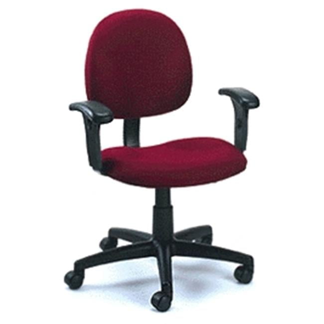 Mid Back Fabric Task Chair With Adjustable Arms - B9091 - Black ...
