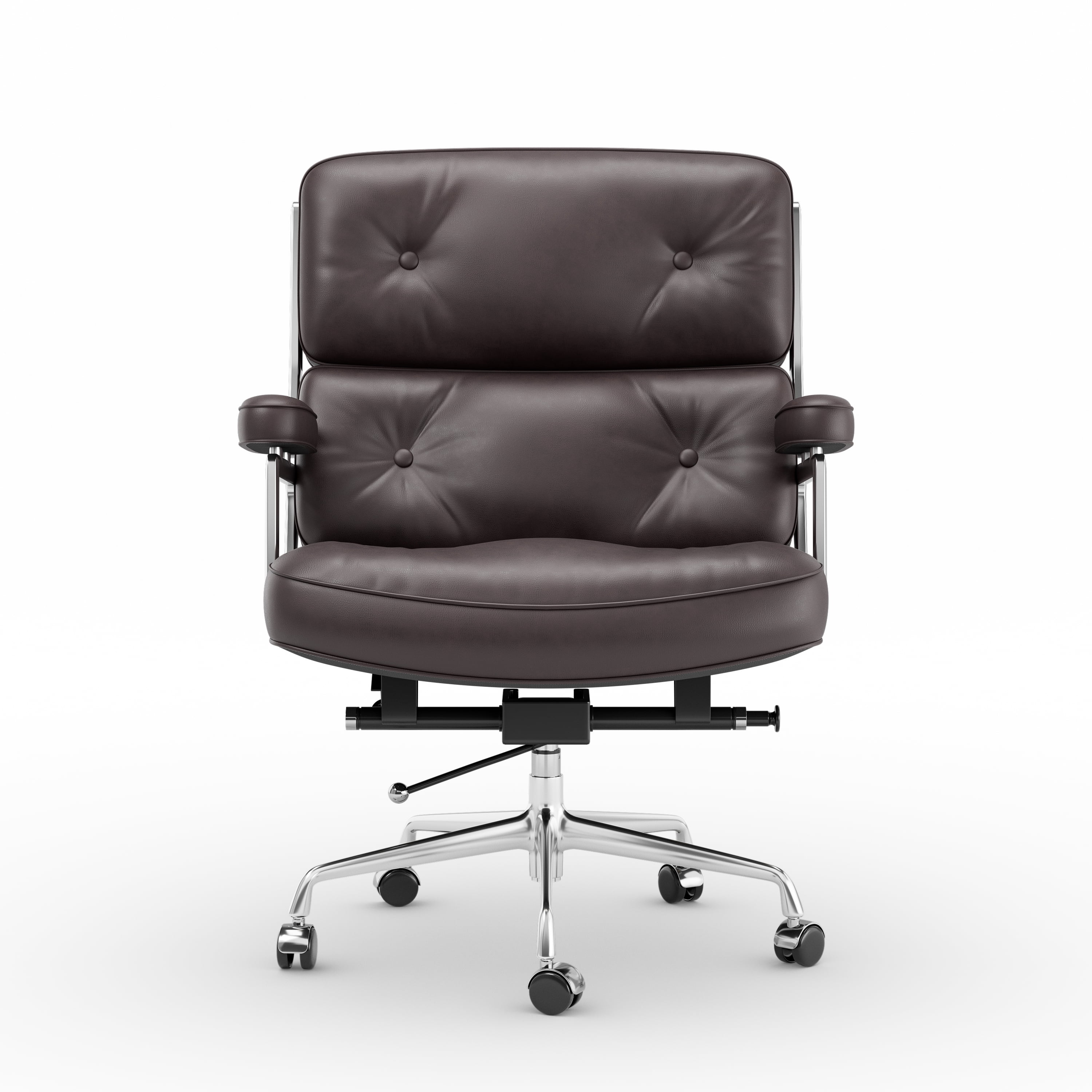 Cottinch Mid Back Genuine Leather Office Chair for Long Hours ...