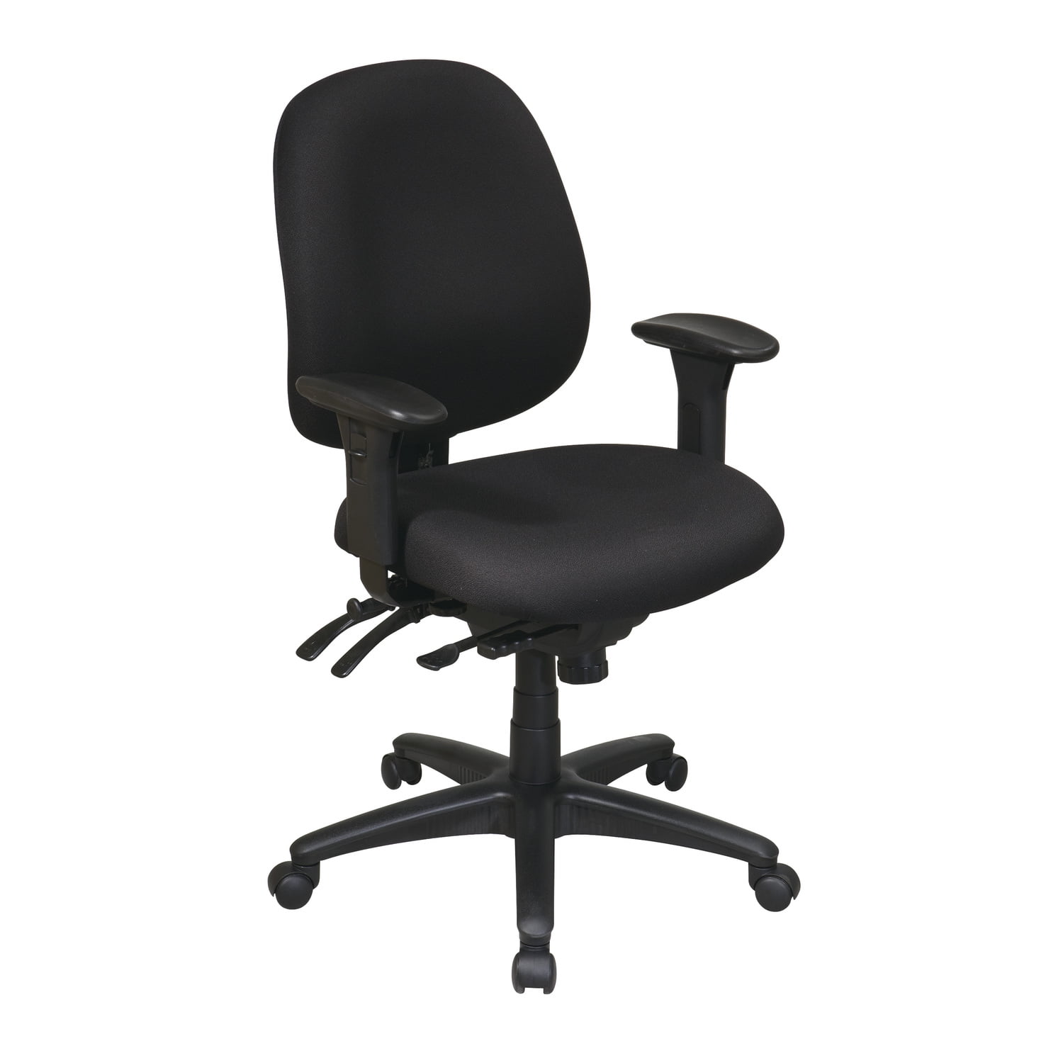 Office Star Mid Back Multi Function Chair with Seat Slider, Ratchet ...