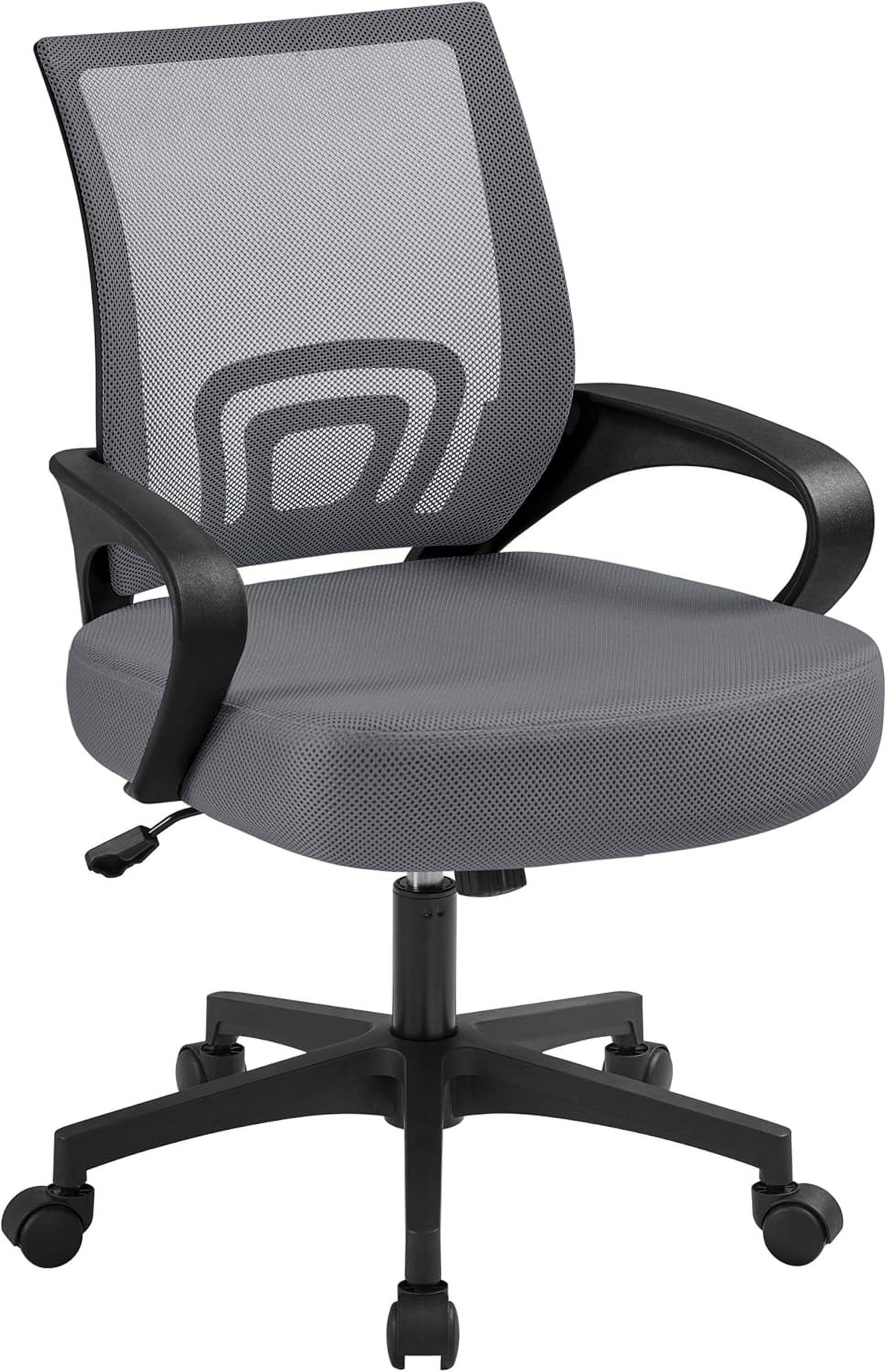 Mid Back Office Chair Executive Task Swivel Rolling Gaming Chair with ...