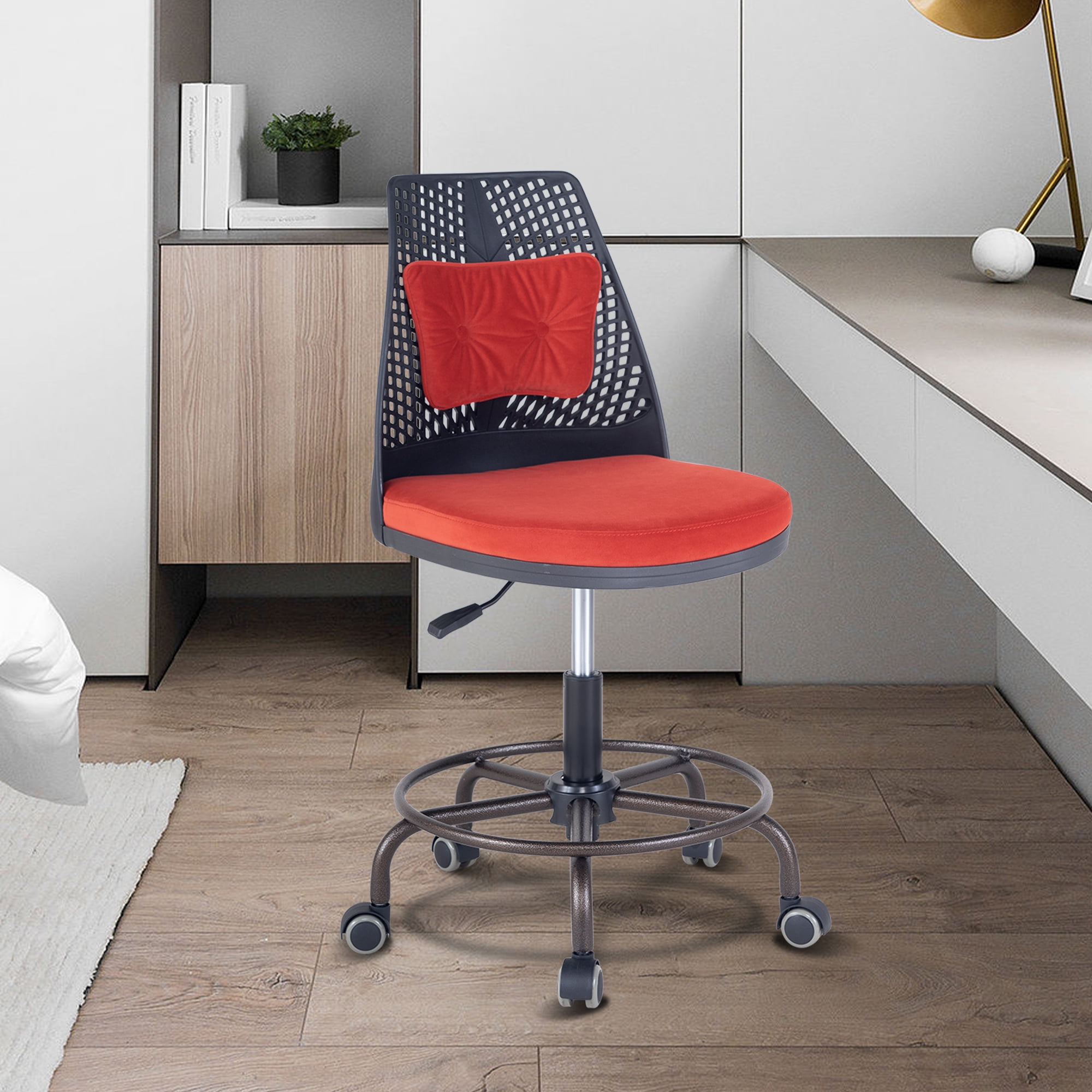 Mid Back Office Chair, Swivel Height Adjustable Office Chair ...