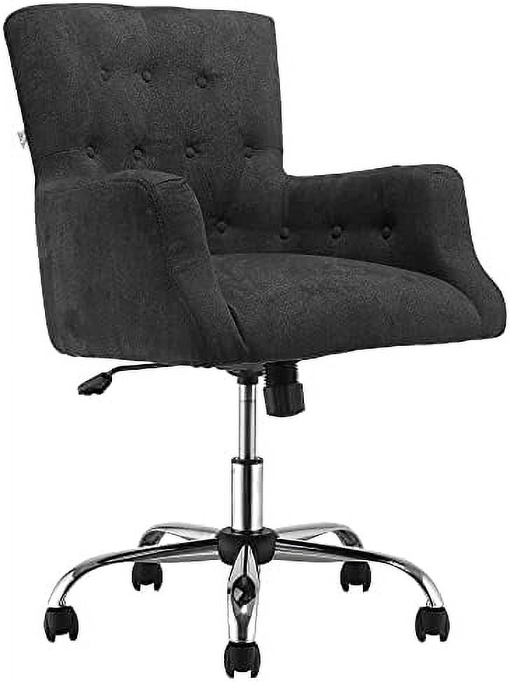 Mid Back Task Chair Modern Office Chair with Tufted Button Design and ...