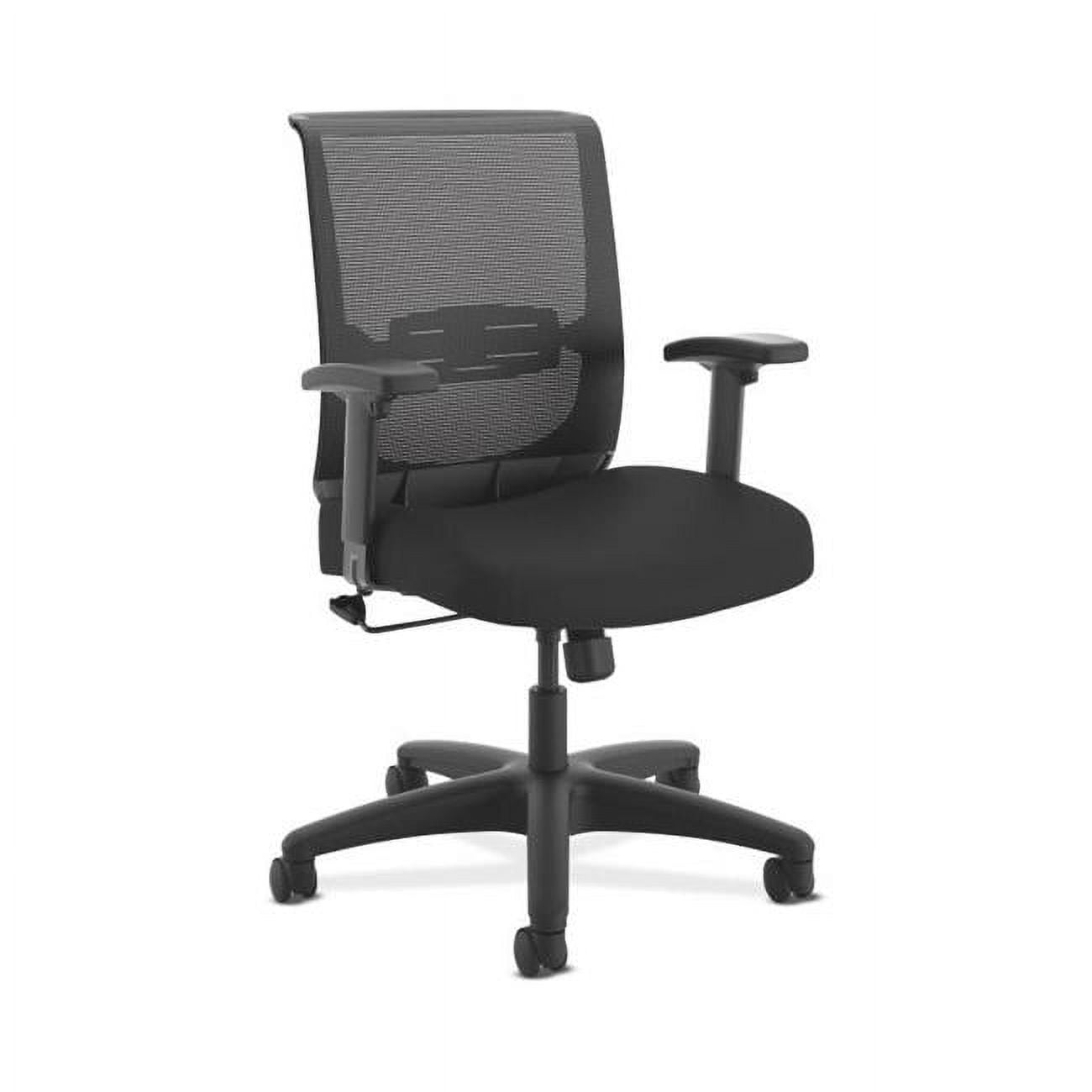 Mid Back Task Chair with Swivel Tilt Control, Black - Walmart.com
